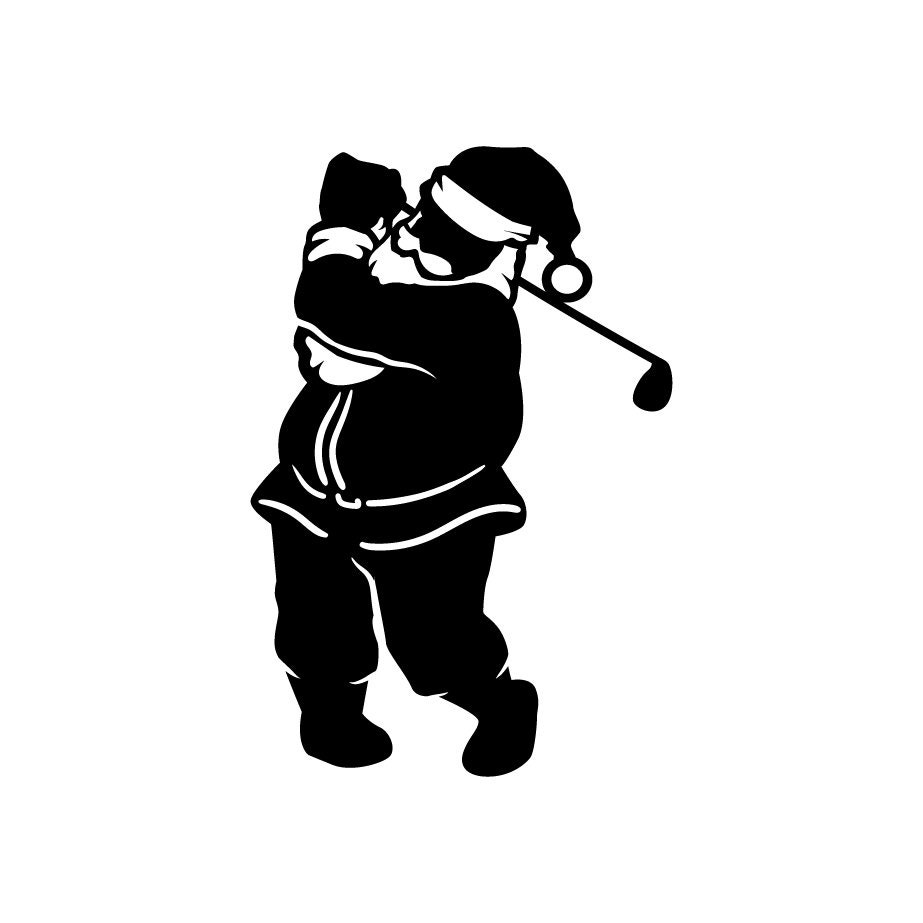 Santa Golf / Santa Golf SVG / SVG Cut File / Car Decal SVG / Instant ...