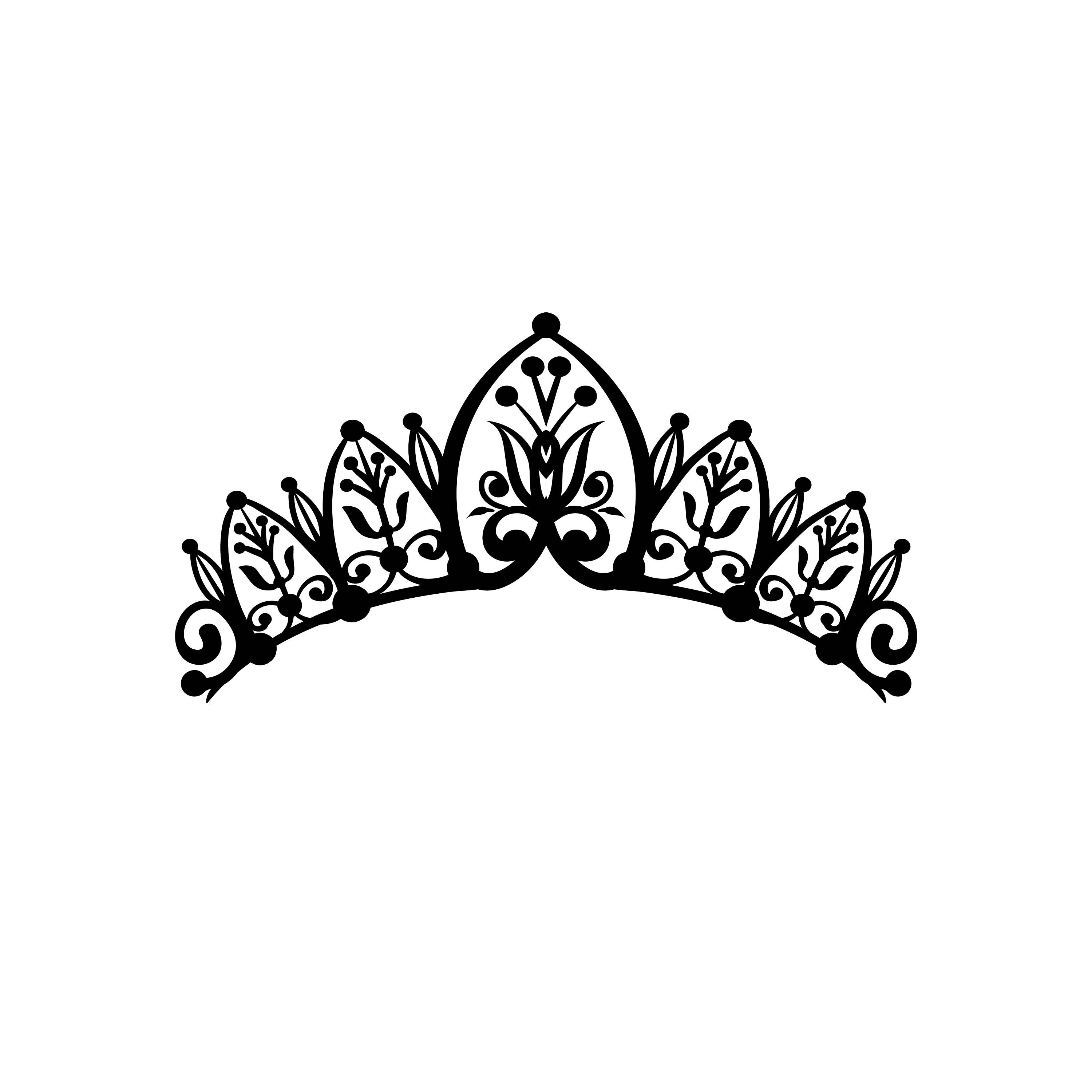Tiara Clip Art En Blanco Y Negro Conjunto Tiaras Vectoriales Corona