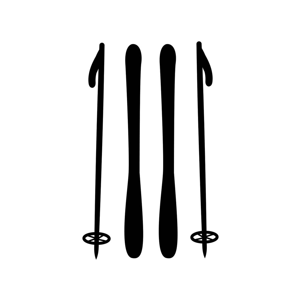Ski SVG / SVG Cut File / Car Decal SVG / Instant Download / Printable ...
