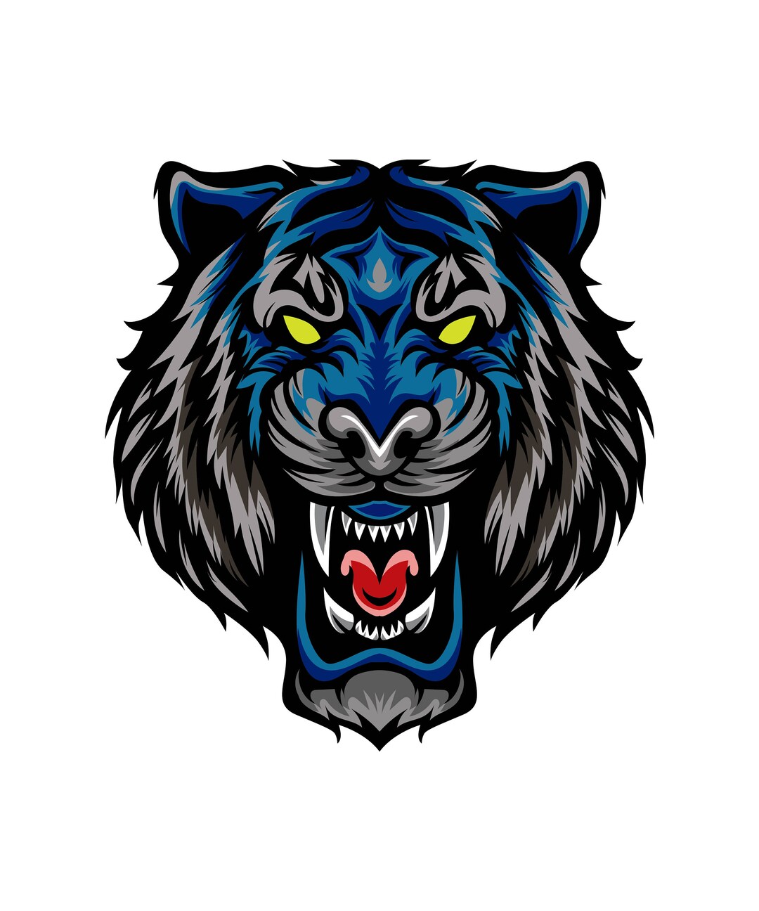 Tiger Blue SVG / Cut File / Car Decal SVG / Instant Download ...