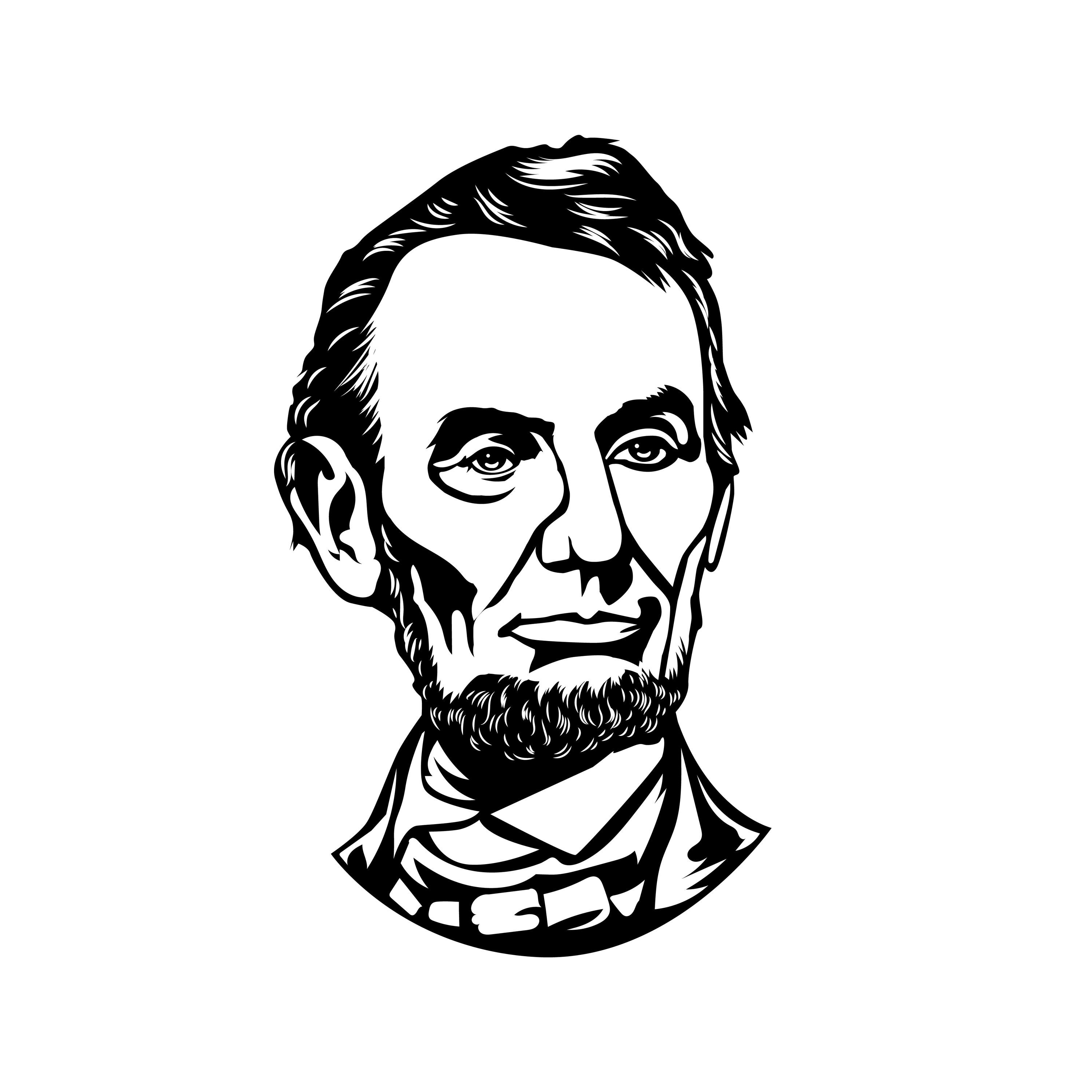 Abraham Lincoln / Abraham Lincoln SVG / SVG Cut File / Car Decal SVG ...