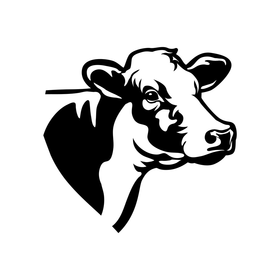 Cow SVG / SVG Cut File / Car Decal SVG / Instant Download / Printable ...