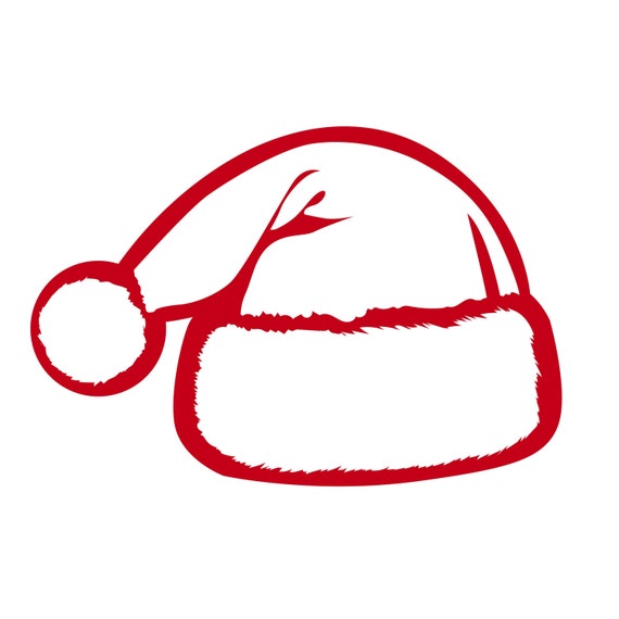 Santa Hat Vector Outline