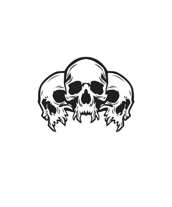 Skull SVG / SVG Cut File / Car Decal SVG / Instant Download / | Etsy