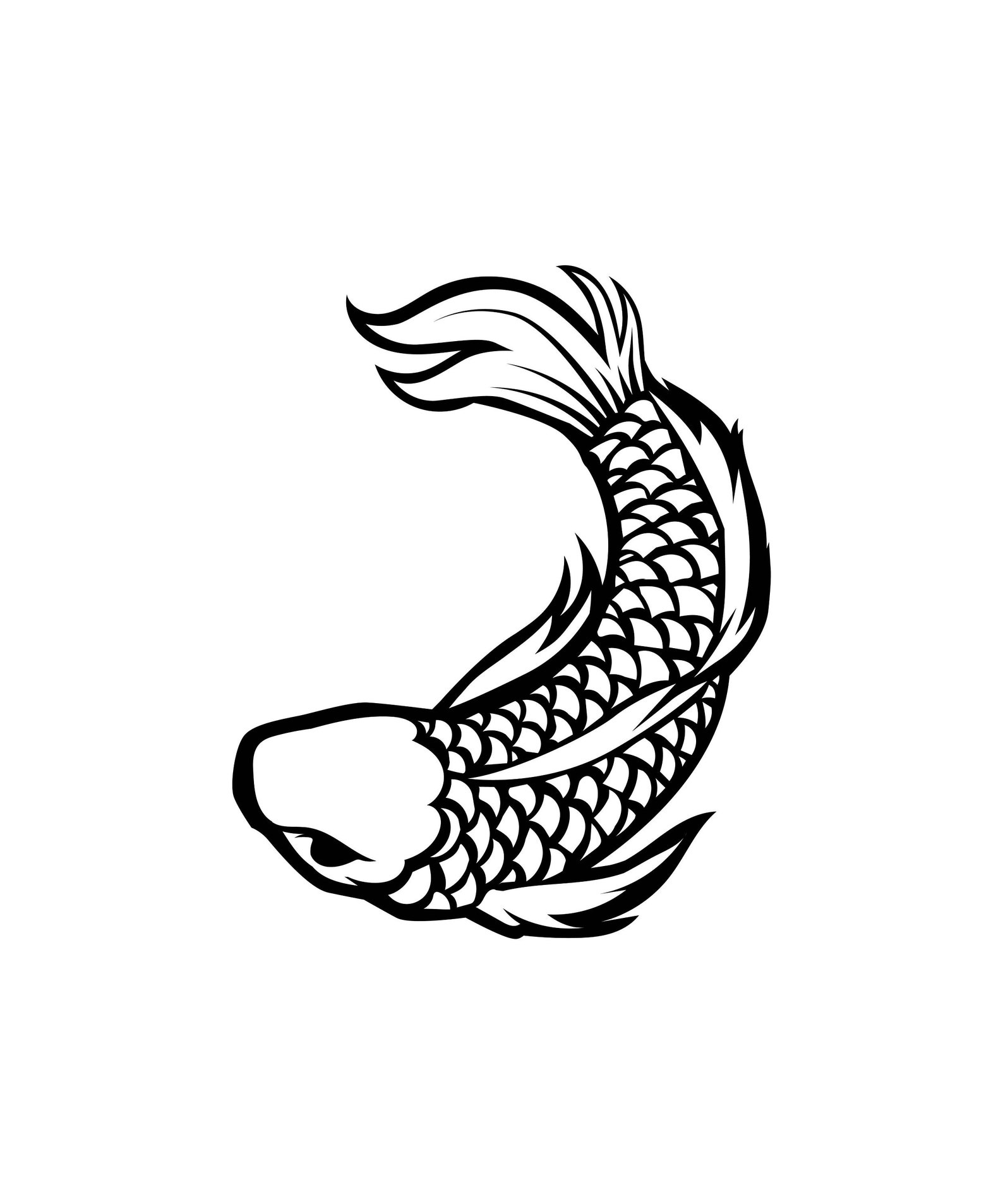 Koi SVG / SVG Cut File / Car Decal SVG / Instant Download / Printable ...