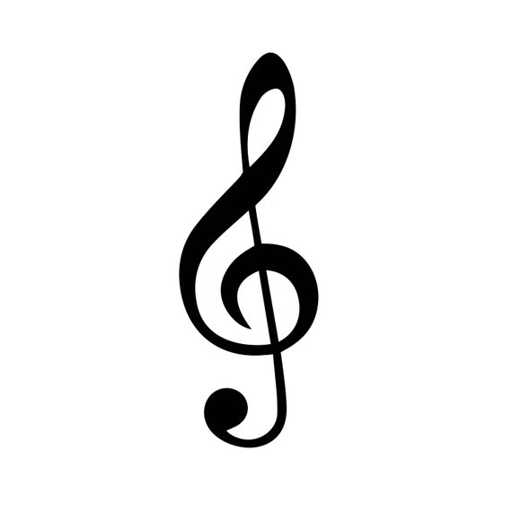 G-cleft Musical Note SVG / SVG Cut File / Car Decal SVG / | Etsy Hong Kong