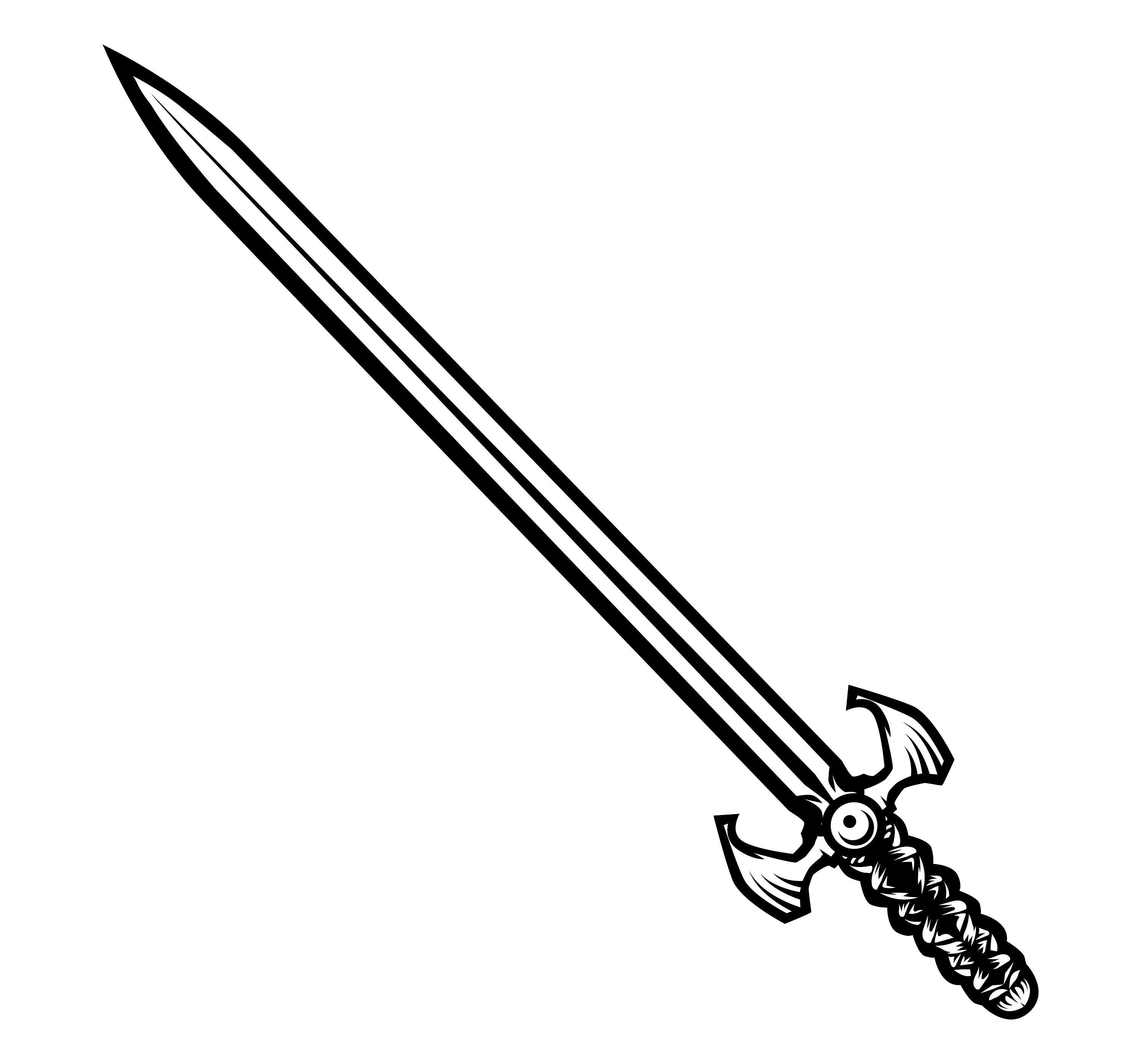 Sword SVG / SVG Cut File / Car Decal SVG / Instant Download / Printable ...