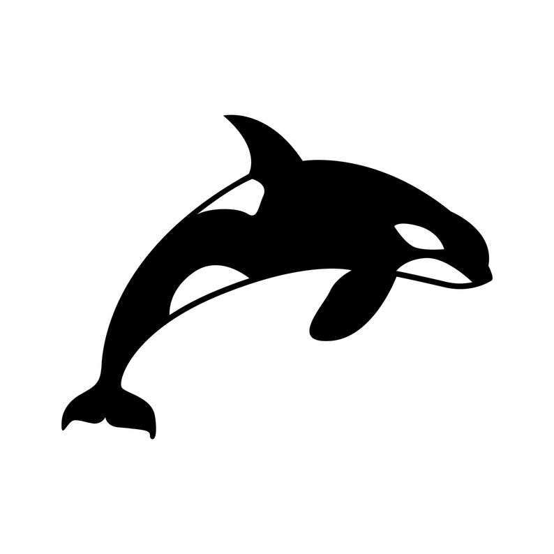 Orca SVG / SVG Cut File / Car Decal SVG / Instant Download / Printable ...
