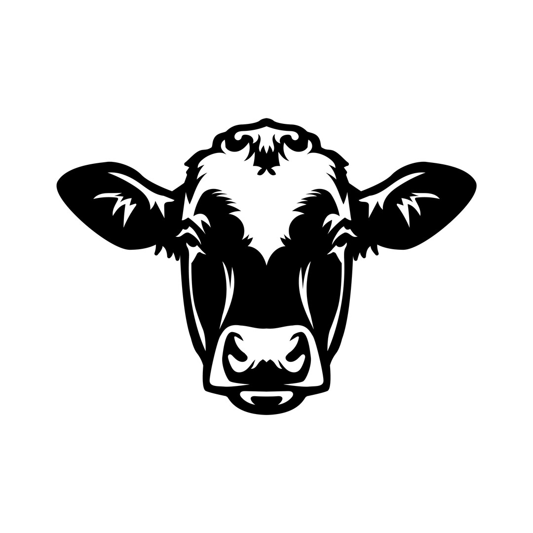 Cow 1 SVG / SVG Cut File / Car Decal SVG / Instant Download / Printable ...