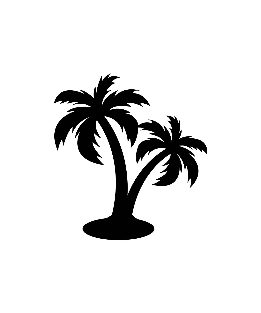 Palm Coconut Tree Summer Beach SVG / SVG Cut File / Car Decal SVG ...