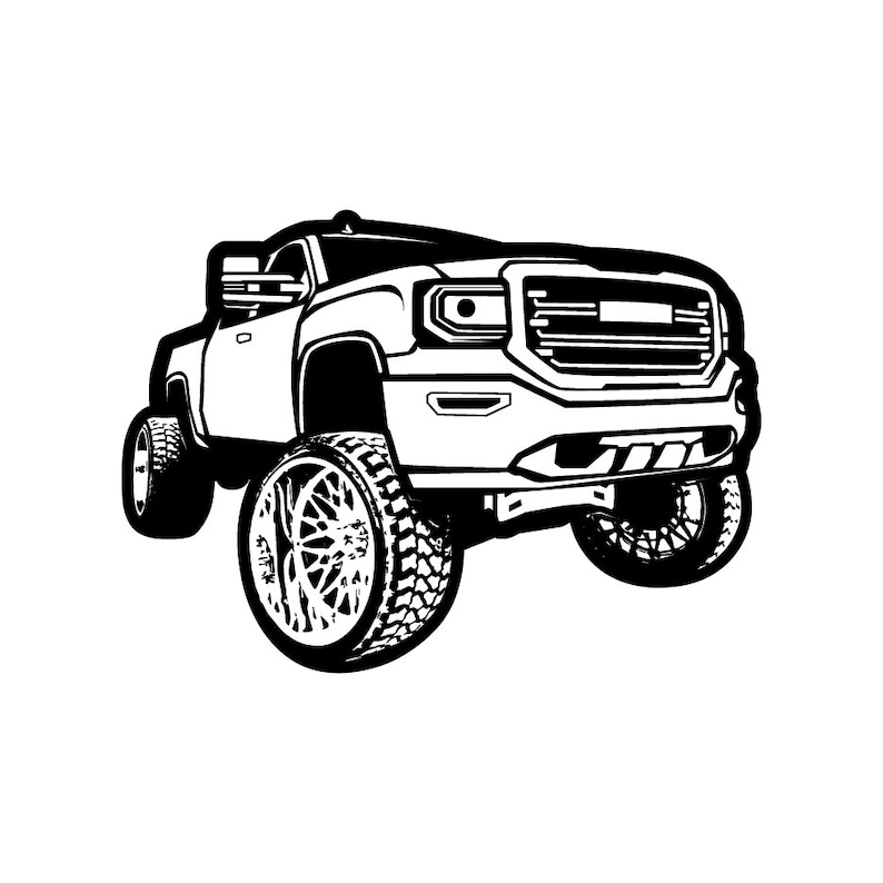 Pickup Truck 2 / Pickup Truck SVG / SVG Cut File / Car Decal SVG ...