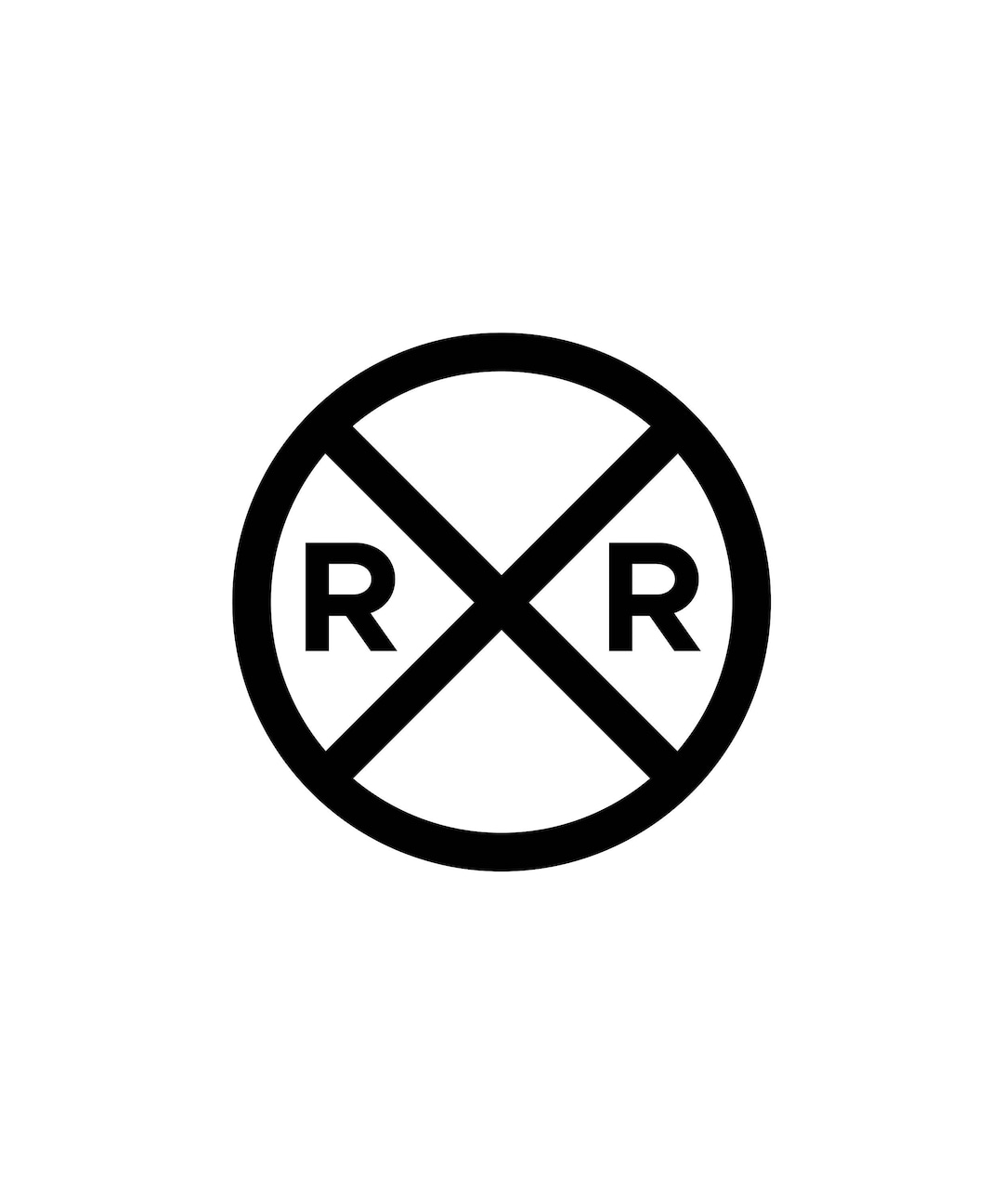 Railroad Crossing Sign SVG / SVG Cut File / Car Decal SVG / Instant ...