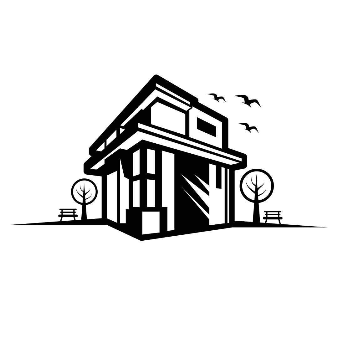 Modern House SVG / SVG Cut File / Car Decal SVG / Instant Download ...