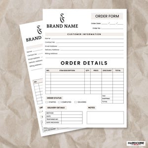 Order Form Corporate Business / Order Form Template / Receipt File ...