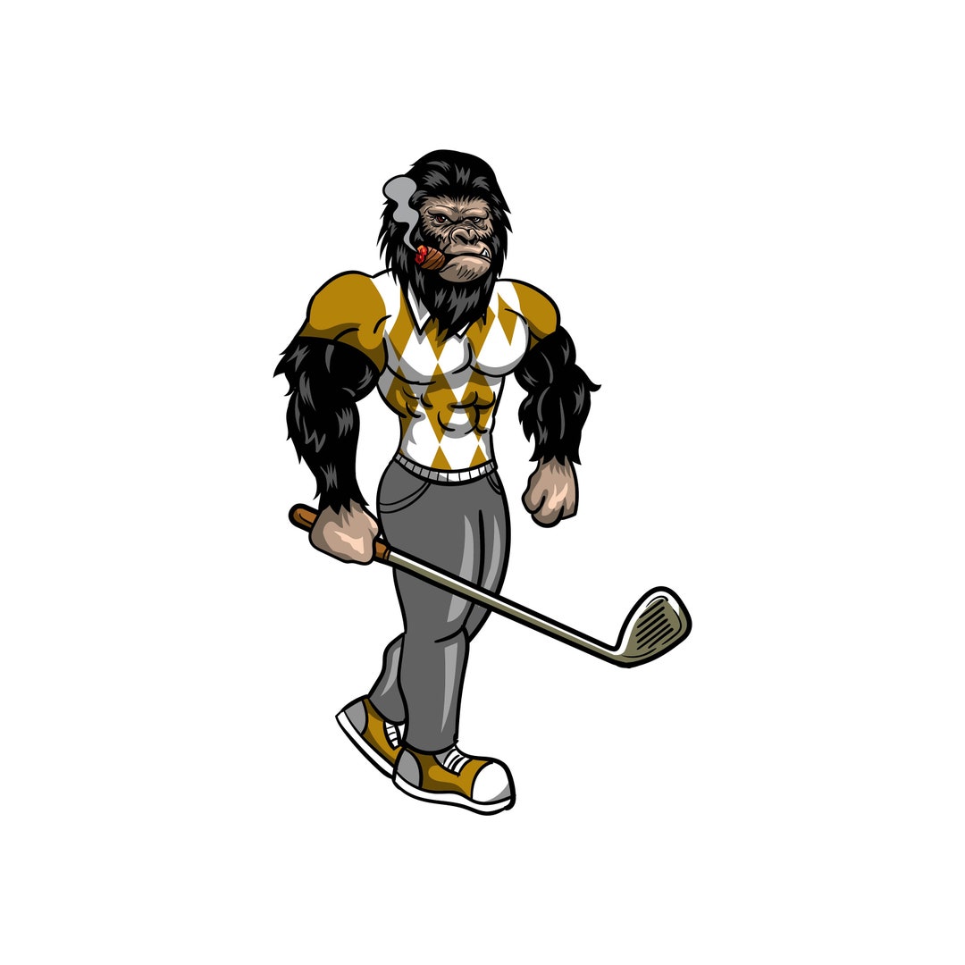 Golf Gorilla SVG / SVG Cut File / Car Decal SVG / Instant Download / Printable Vector Clip Art ...