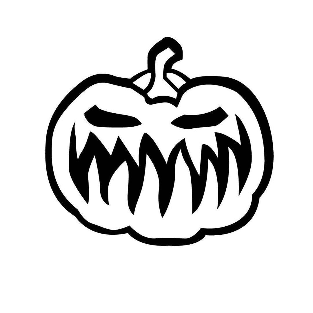 Pumpkin Head Halloween SVG / SVG Cut File / Car Decal SVG / Instant ...