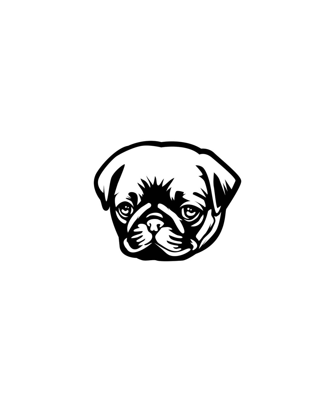 Pug SVG / SVG Cut File / Car Decal SVG / Instant Download / Printable ...