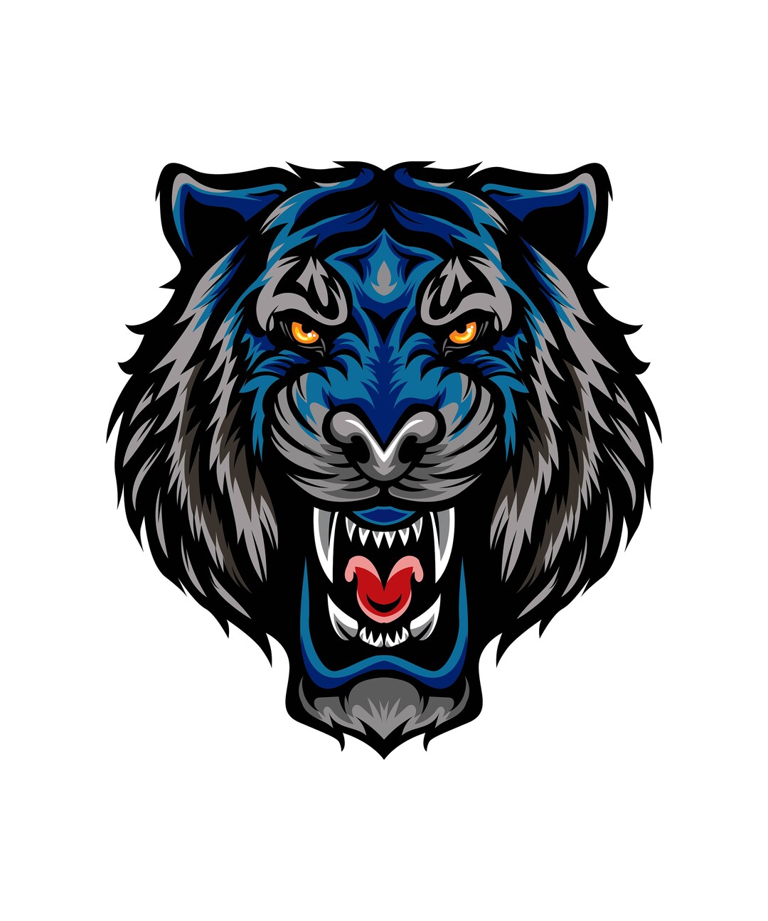 Tiger Blue 2 SVG / Cut File / Car Decal SVG / Instant Download ...