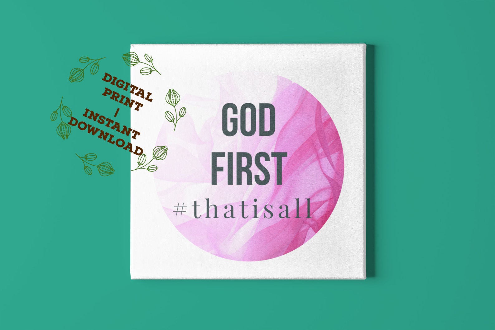 God First Printable Wall Art / INSTANT Download/motivational Quote ...