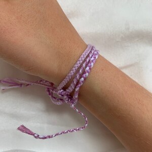 Pastel Purple Friendship Bracelet Set | Outer Banks Style - Etsy