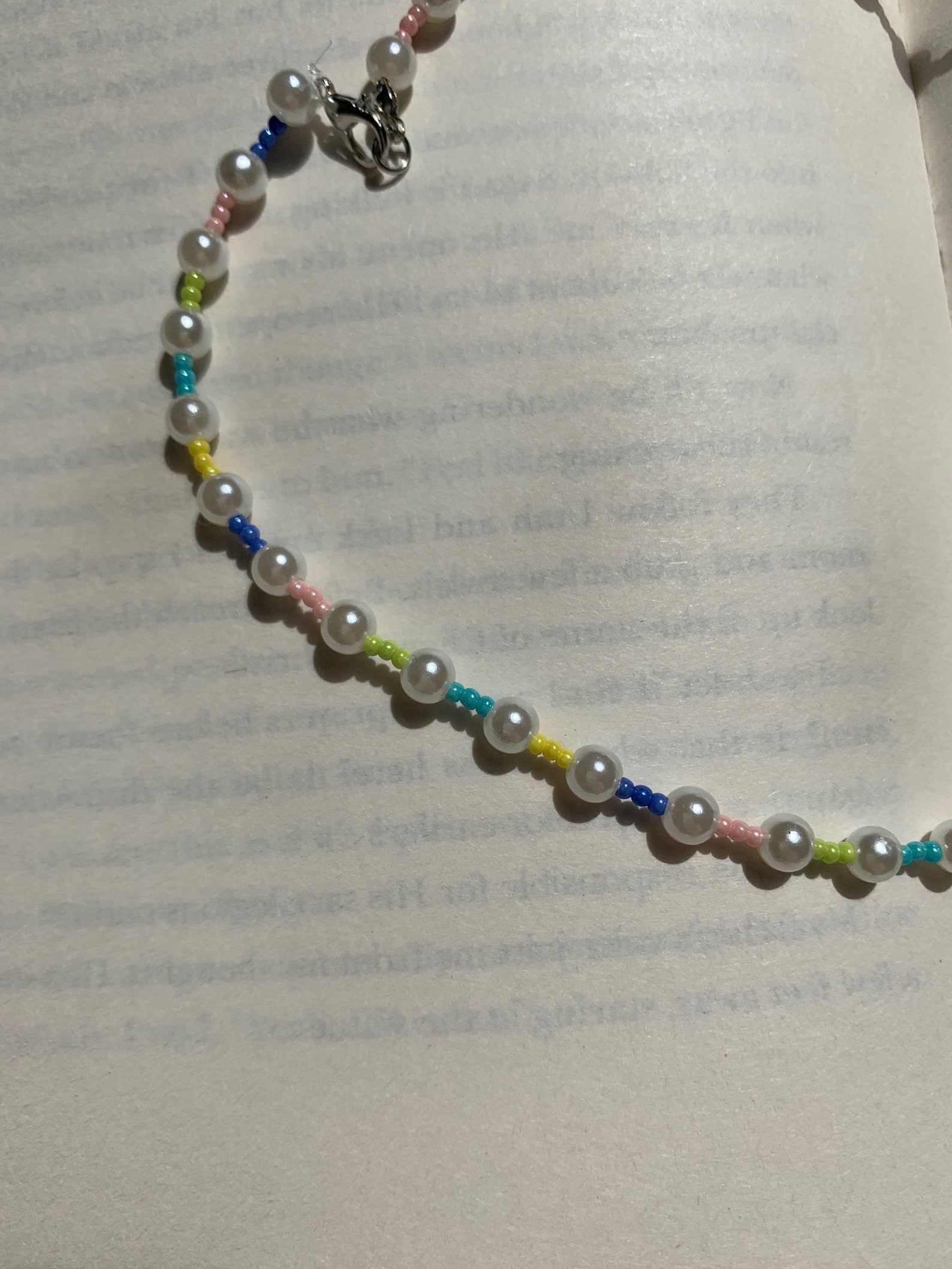 Pearl and Multicolour Seed Bead Necklace / Choker Outer - Etsy