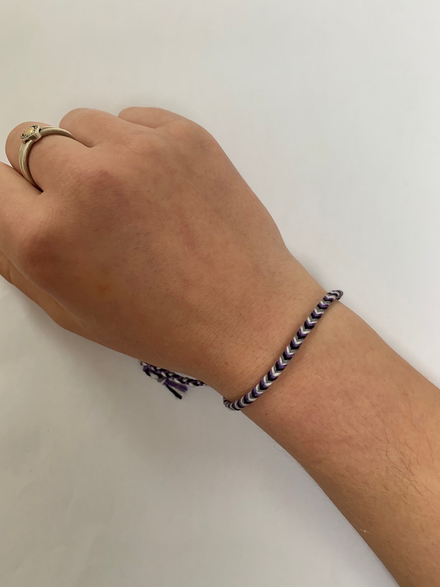 LGBTQ PRIDE Handmade Fishtail Adjustable Friendship Bracelet - Etsy