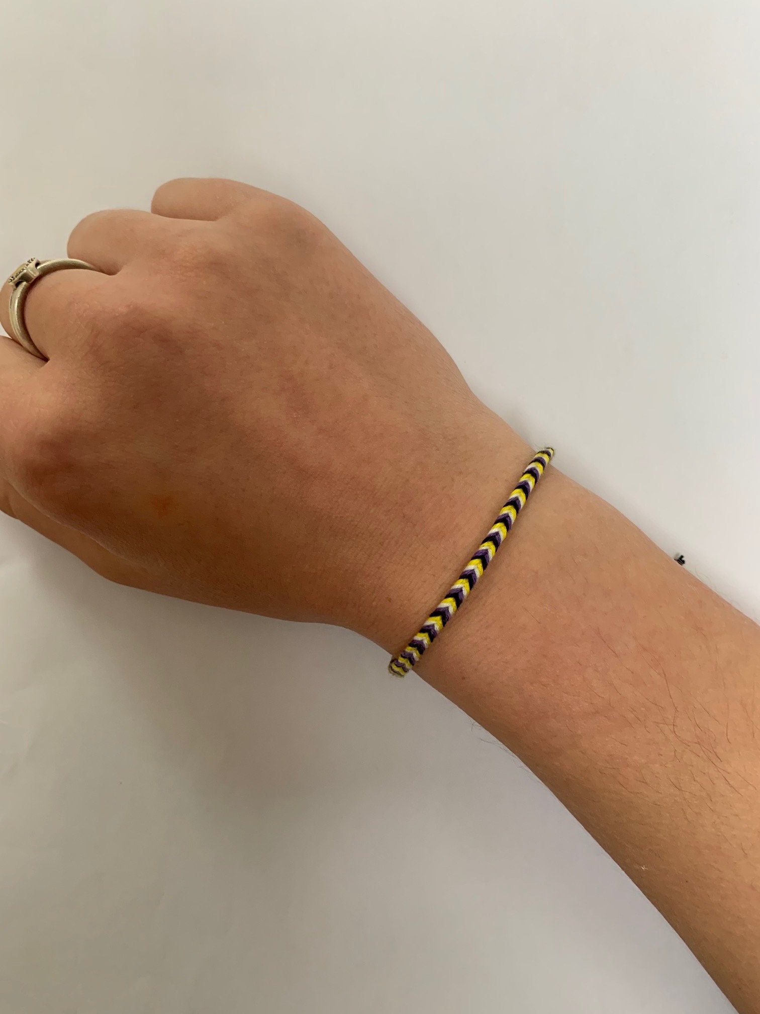 LGBTQ PRIDE Handmade Fishtail Adjustable Friendship Bracelet | Etsy