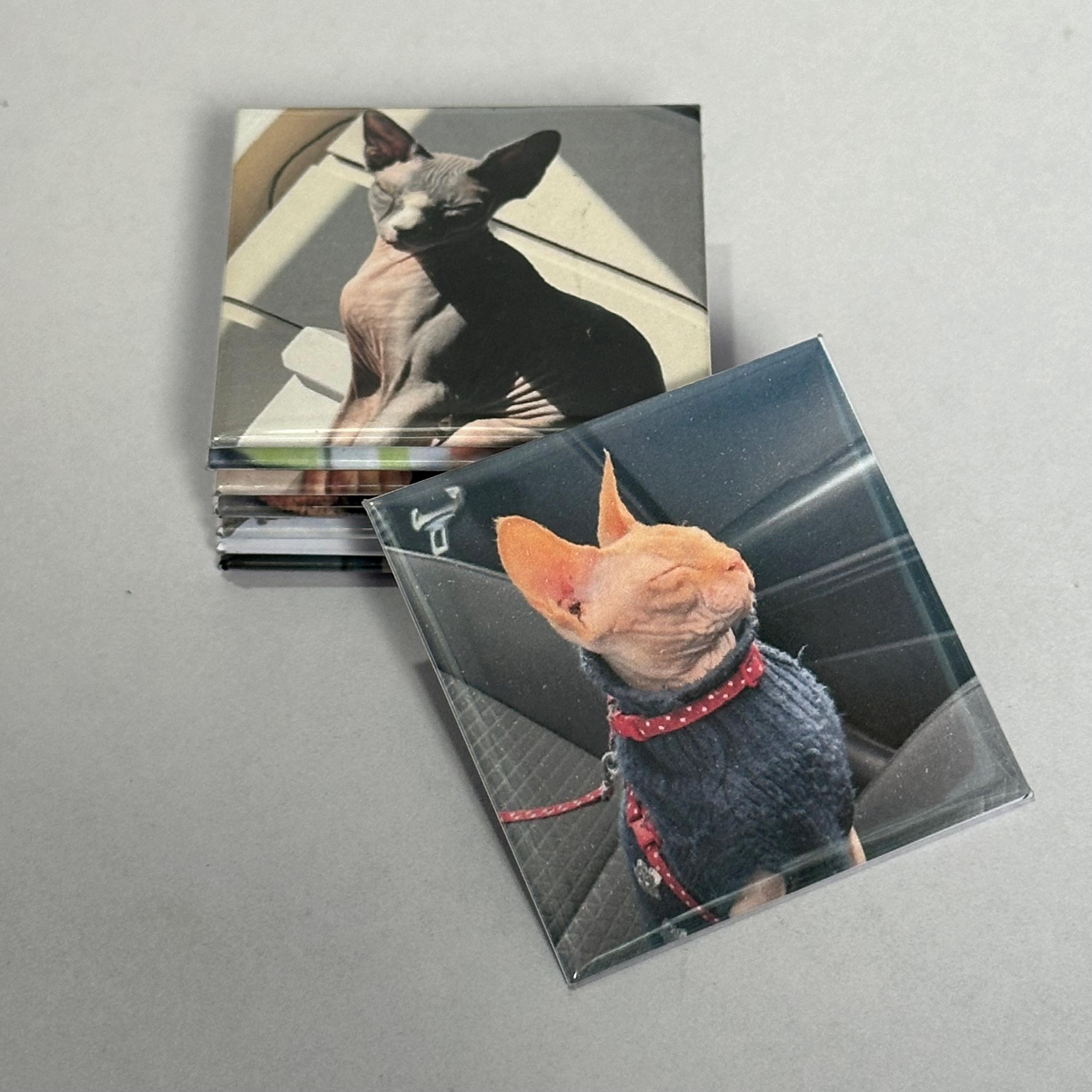 Personalised Photo Fridge Magnet - Customise Your Own Custom 5cm Square ...