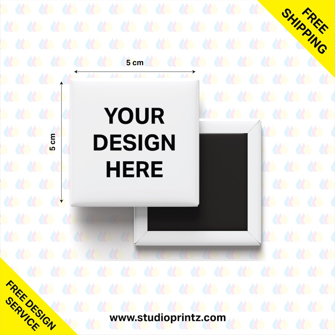 Personalised Photo Fridge Magnet - Customise Your Own Custom 5cm Square ...