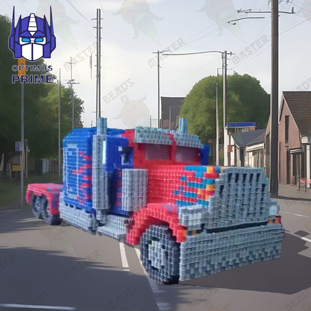 Optimus Prime Truck 3D Perler Bead Hama Bead Digital Pattern - Etsy
