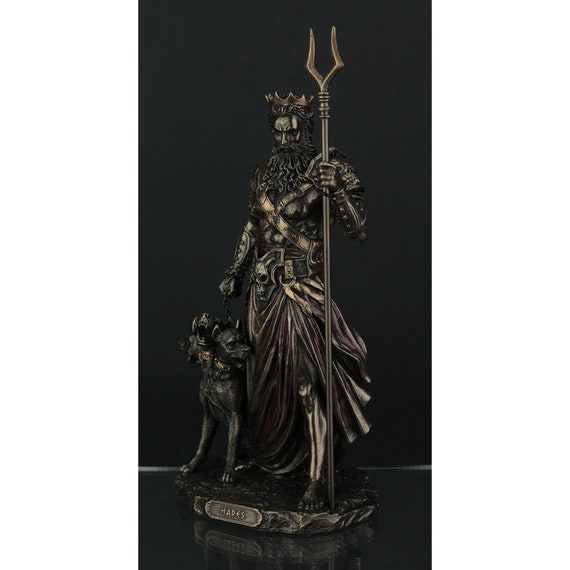 Greek God of the Underworld Hades and Cerberus Statue, God of Death ...