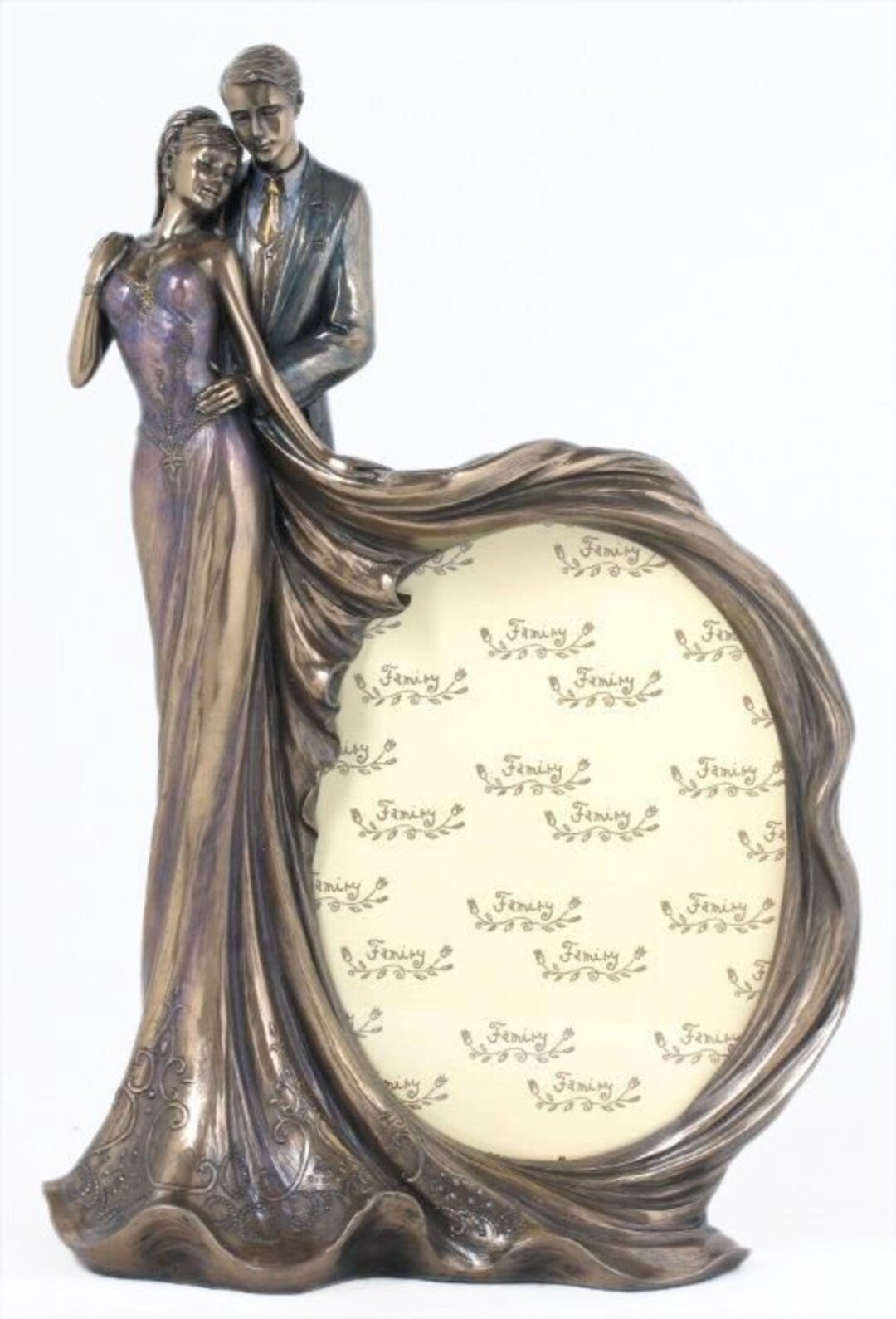 Photo Frame Bride Groom Wedding Photo Frame White and Bronze - Etsy