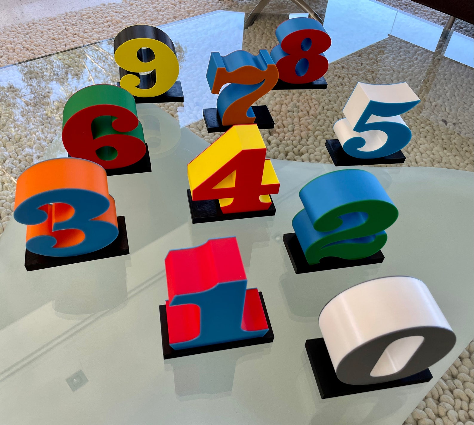 Number Zero 0: One Through Zero the Ten Numbers Sculpture Pop Art Sign ...