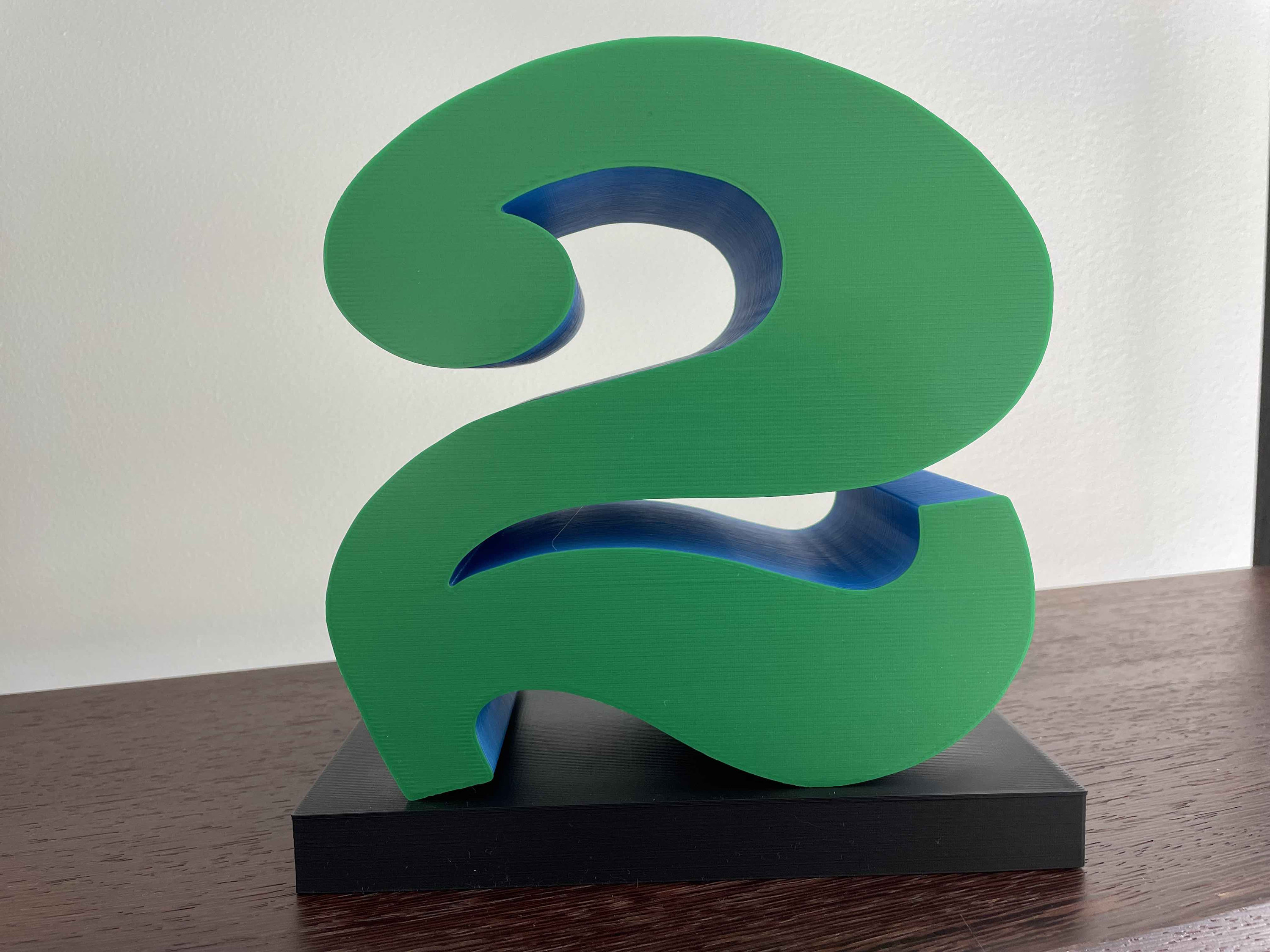 Number Two 2: One Through Zero the Ten Numbers Sculpture Pop Art Sign ...