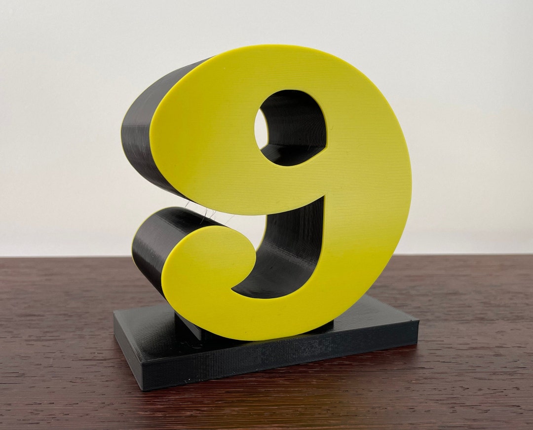 Number Nine 9: One Through Zero the Ten Numbers Sculpture - Etsy