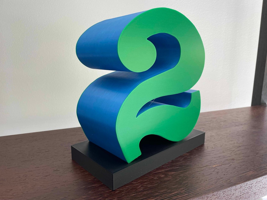 Number Two 2: One Through Zero the Ten Numbers Sculpture Pop Art Sign ...