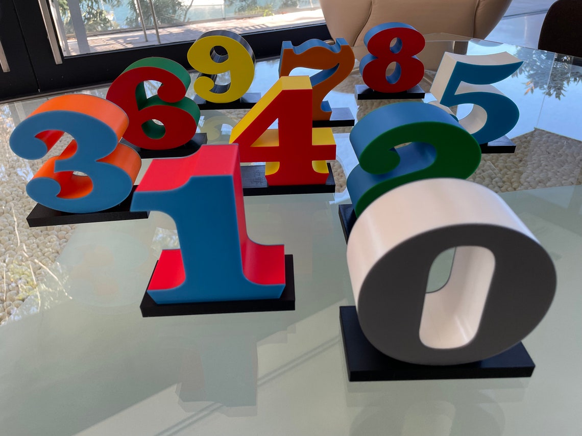 Number Zero 0: One Through Zero the Ten Numbers Sculpture Pop Art Sign ...