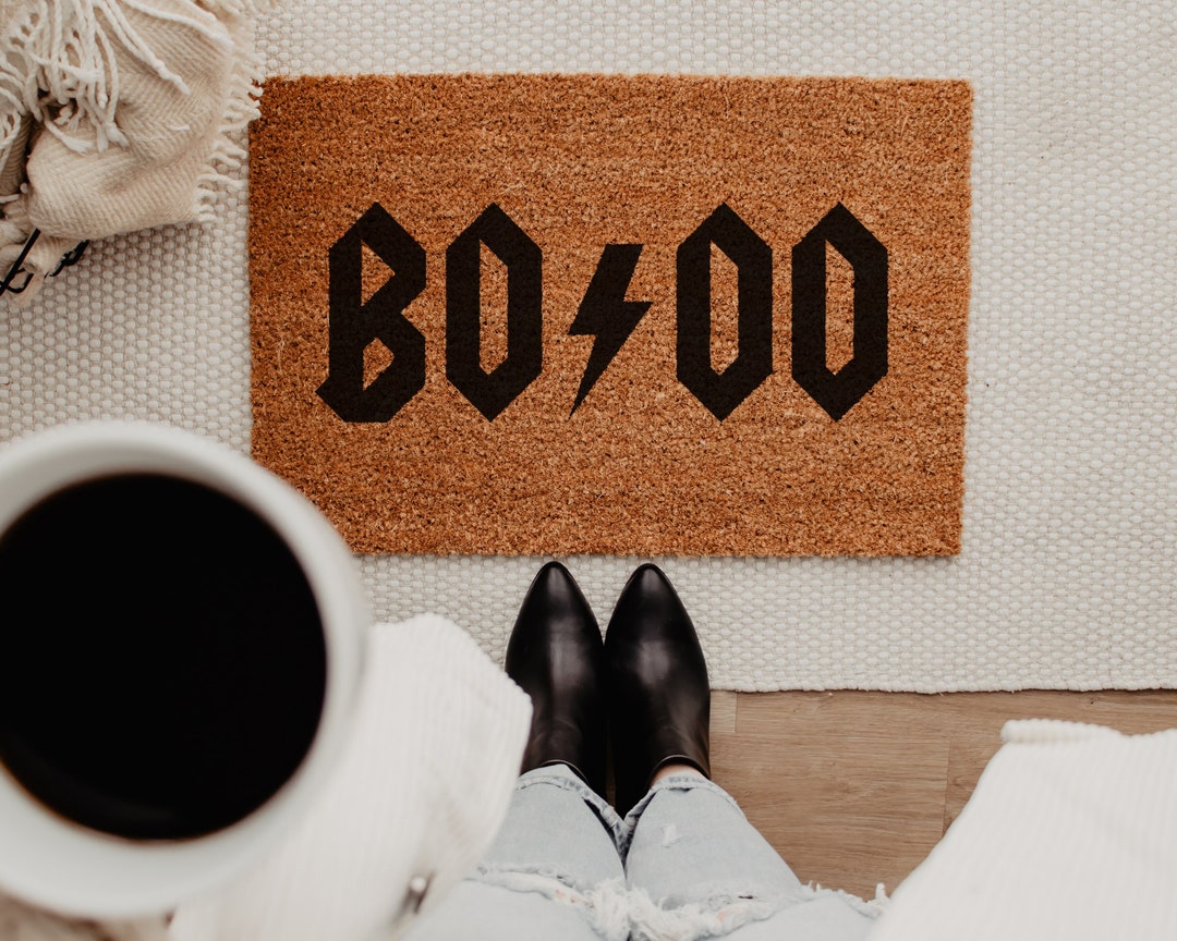 Funny Halloween Doormat Boo Doormat Rock and Roll Home - Etsy
