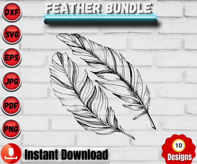 Feather Bundle Svg, Feathers Svg, Cricut Cut File, Boho Aesthetic ...