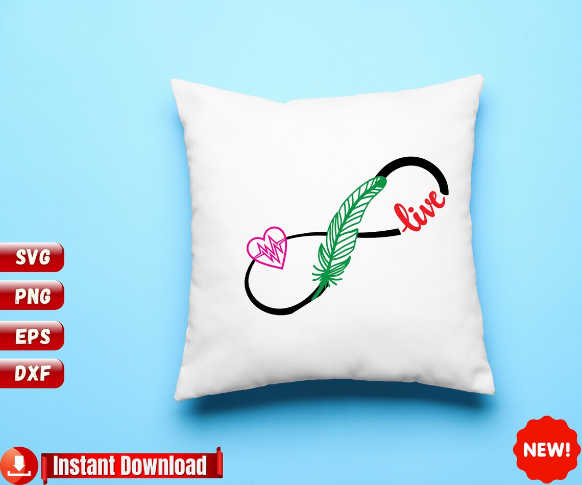 Infinity Feather Svg Feathers Svg Feather Bundle Svg - Etsy