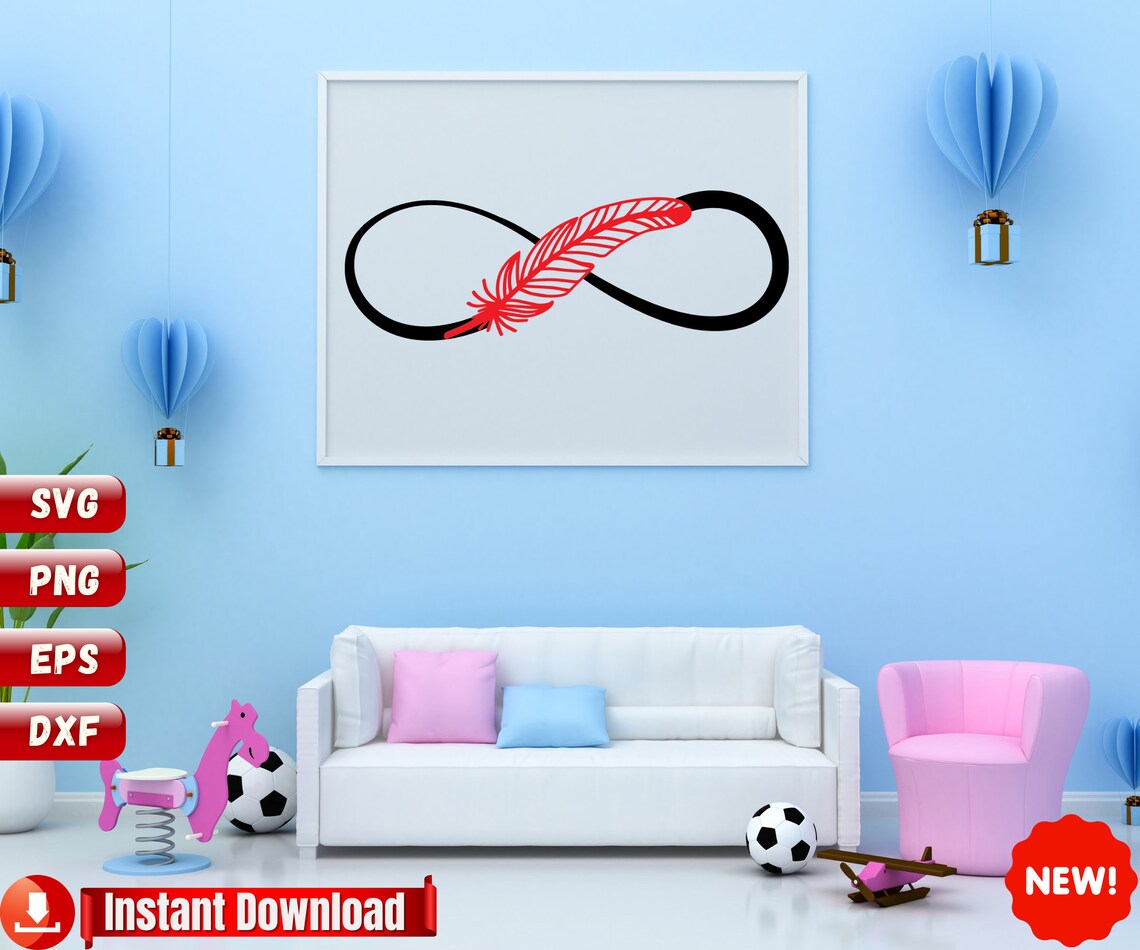 Infinity Feather Svg Feathers Svg Feather Bundle Svg - Etsy