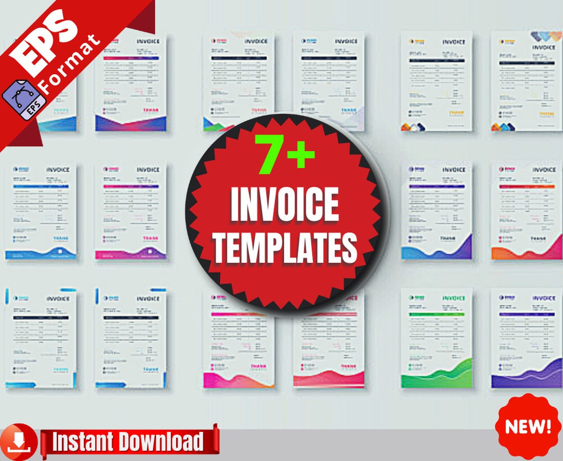 Invoice Template Bundle, Invoice Template Editable, Freelance Invoice ...