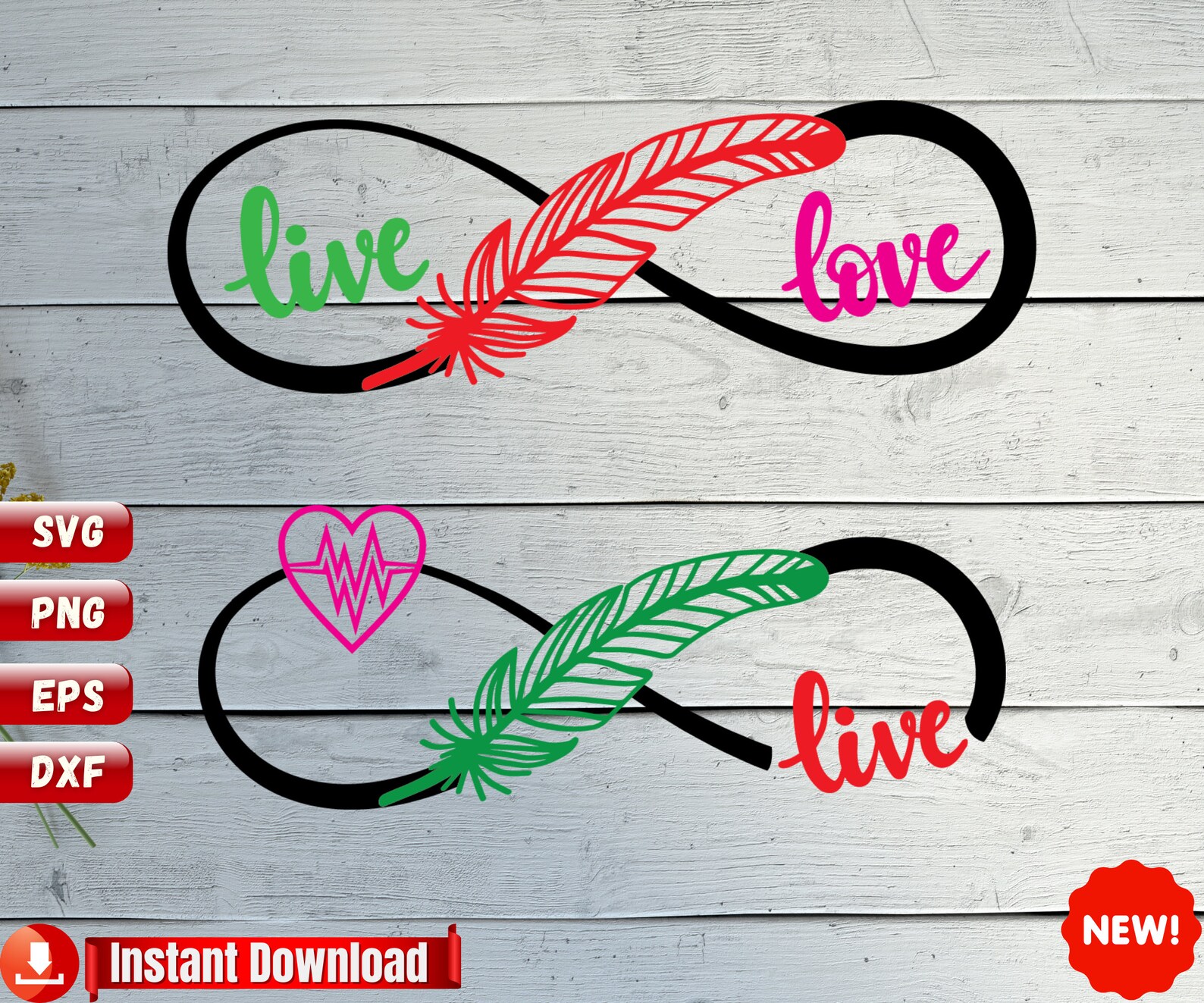 Infinity Feather Svg Feathers Svg Feather Bundle Svg - Etsy