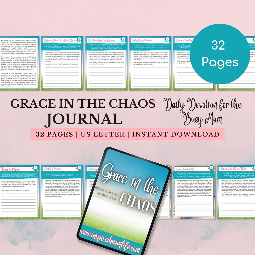 Printable Grace in the Chaos Journal | Daily Inspiration for Busy Moms ...