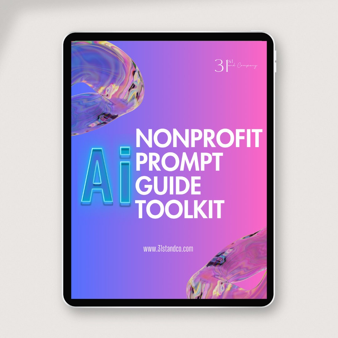 Nonprofit Prompt Guide Toolkit Chatgpt Prompts AI for Nonprofits AI ...