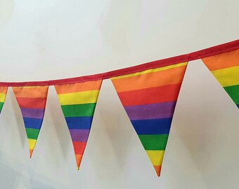 Rainbow Bunting Pride Flag Rainbow Decor LGBT Wedding - Etsy