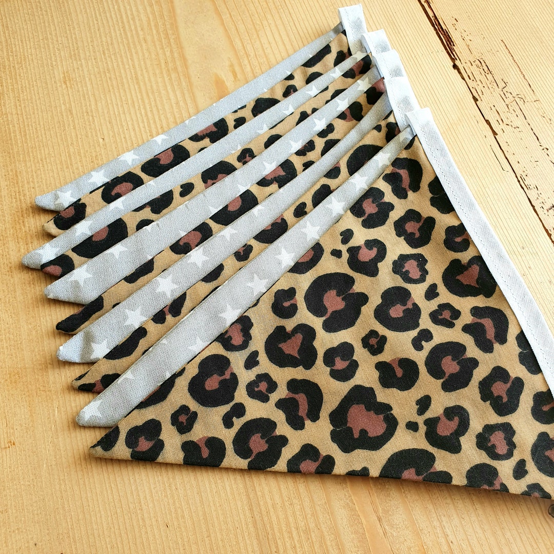 Safari Themed Bunting, Jungle Theme Bunting, Leopard Print Bunting ...