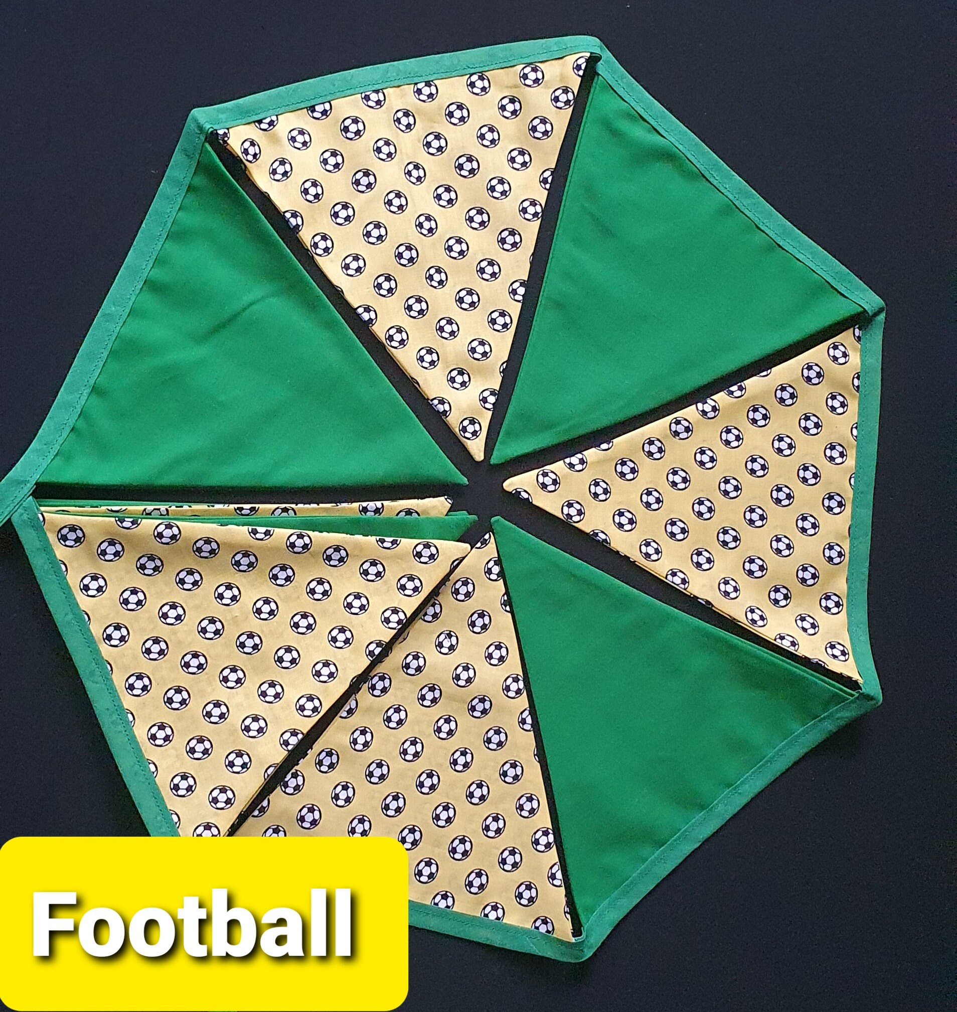 Football Bunting, Football Party Decoration, Fabric Bunting, Boys ...