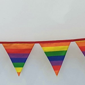 Handmade Rainbow Bunting , Pride Bunting, Pride Decoration, Pride Flag ...