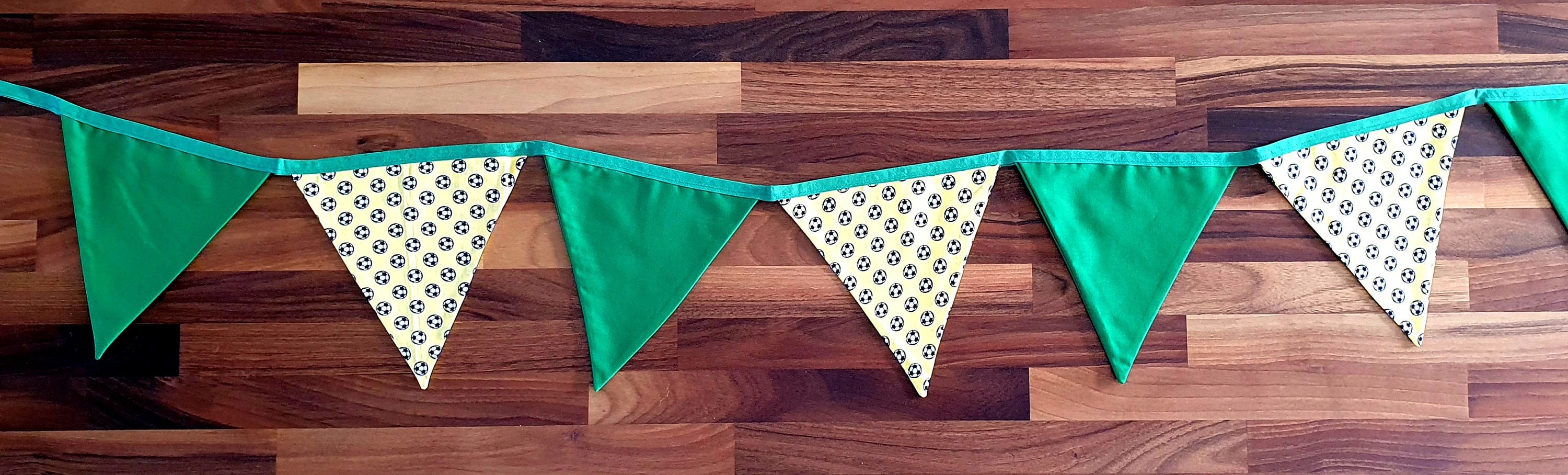 Football Bunting, Football Party Decoration, Fabric Bunting, Boys ...